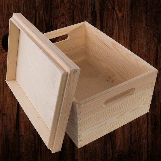 Large unfinished wood box store